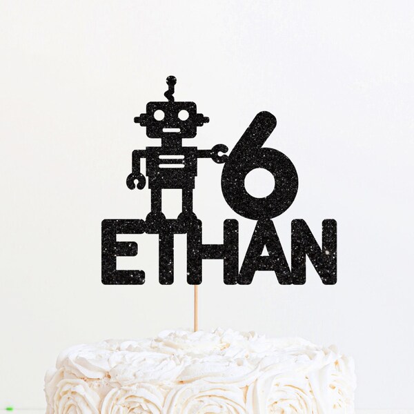Robot Cupcake Topper - Etsy
