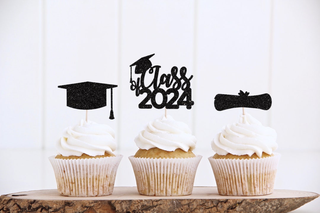 Class of 2024 Cupcake Toppers, Graduation 2024 Cupcake Toppers ...
