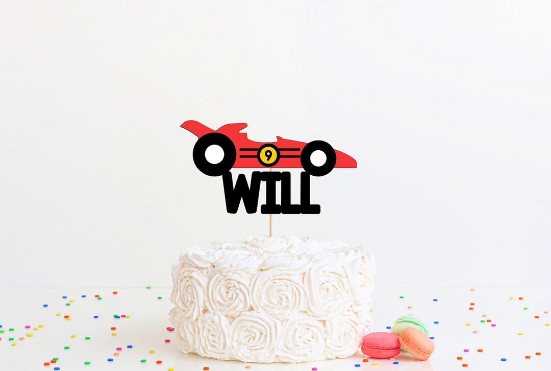 Racing Car Cake Topper Personalised Racing Car Topper Race - Etsy