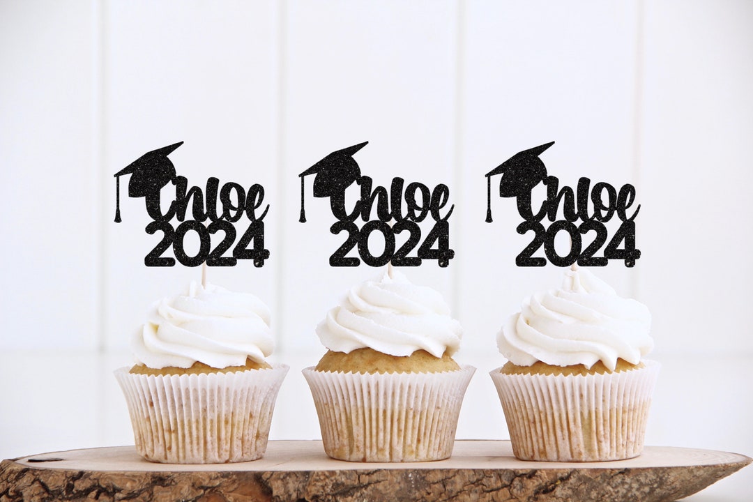 Personalised Graduation Cupcake Toppers, Custom Graduation Cupcake ...