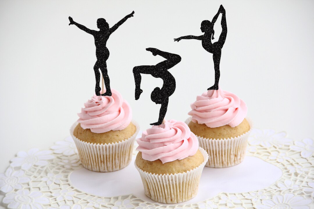 Gymnastics Acro Cupcake Toppers, Gymnastics Acro Theme Cupcake Cake ...