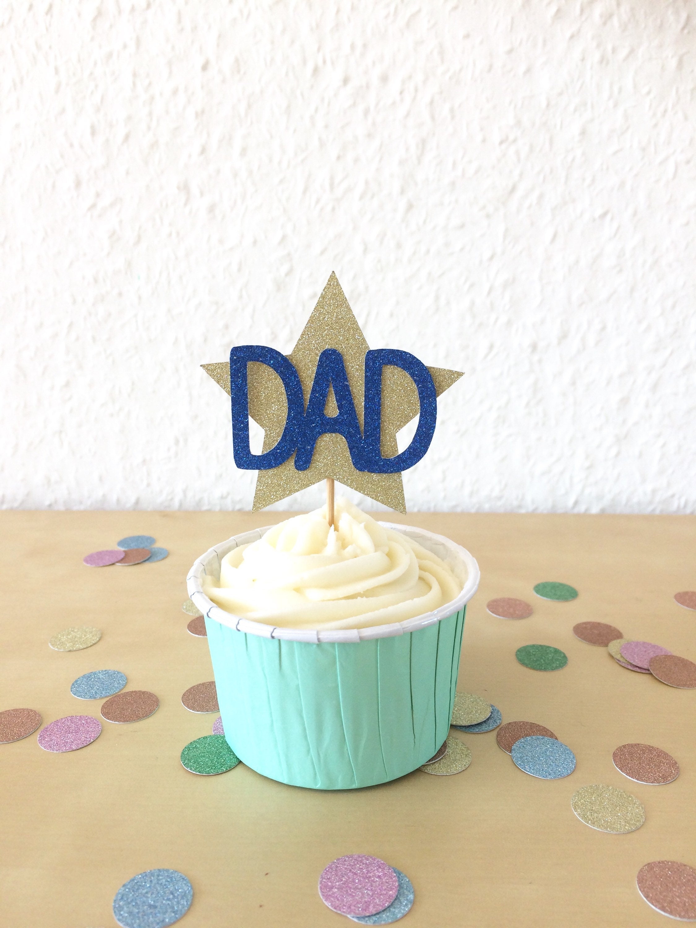 Dad Cupcake Toppers Fathers Day Cupcake Toppers Dad Birthday - Etsy