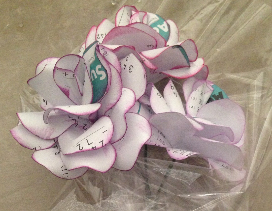 Math Roses, Back to School Roses, Teacher Roses, Paper Rose Bouquet ...