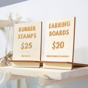 Wooden Price Boards - Market Stall Price Signs - Freestanding Price ...