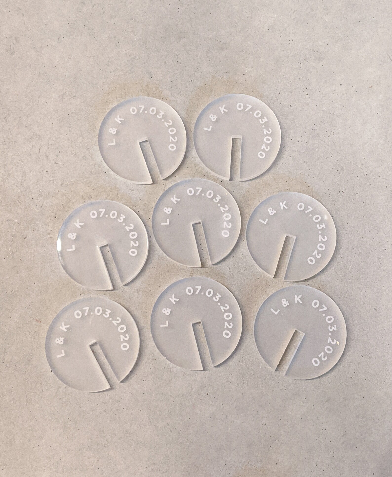 Acrylic Drink Tags Frosted Acrylic Drink Discs Clear - Etsy Australia