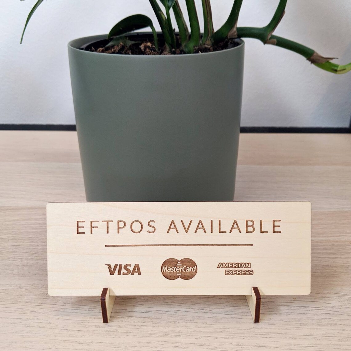 EFTPOS Available Display Sign Wooden Payment Sign Laser - Etsy