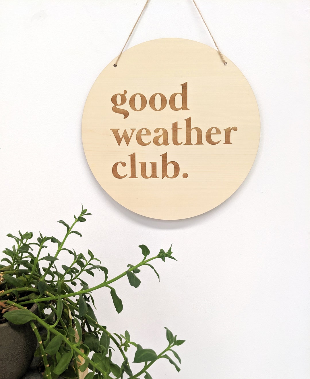 Round Wooden Laser Cut Sign - Etsy