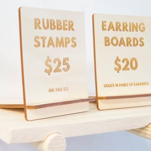 Wooden Price Boards - Market Stall Price Signs - Freestanding Price ...