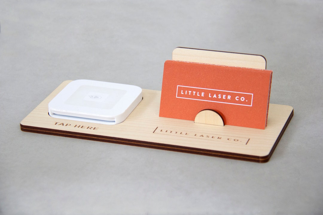 Square Reader Dock Square Payment Sign Laser Cut Business Card Holder ...