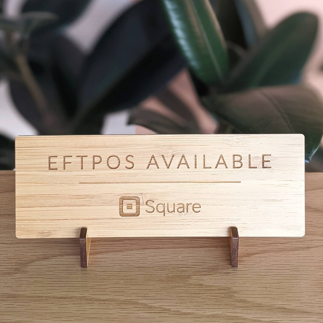 Eftpos Available Display Sign Square Payment Sign Laser Cut Wooden Sign ...