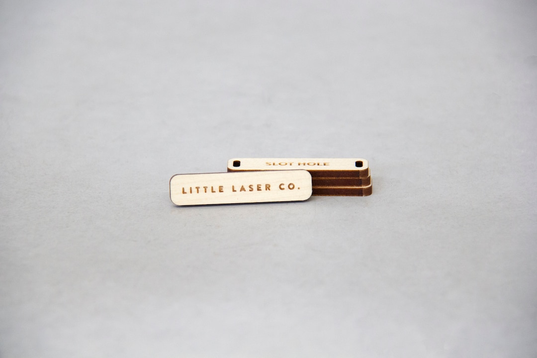 Custom Rectangle Laser Cut Tags - Wooden Tags - Wooden Sewing Labels ...