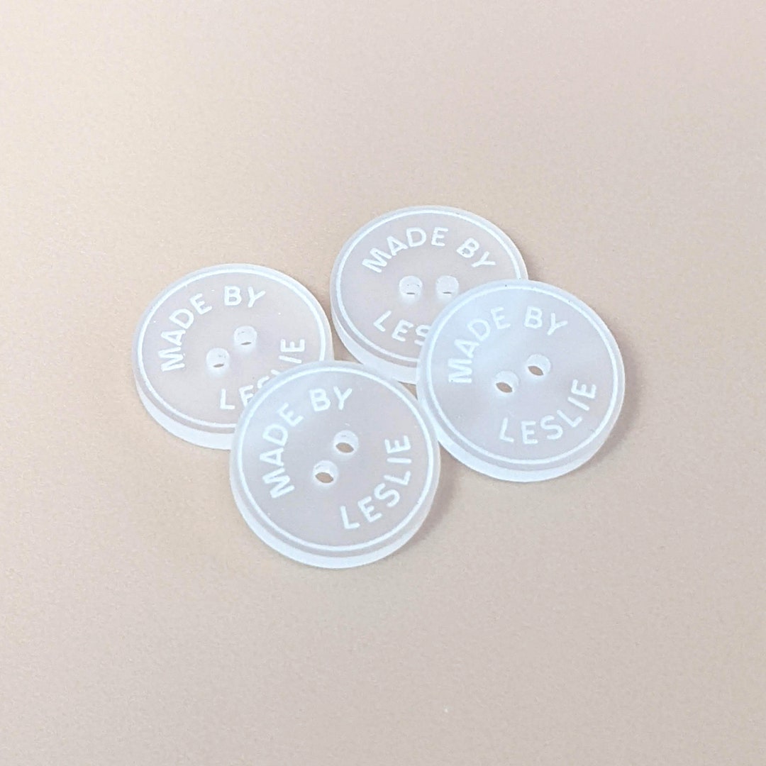 Personalized Frosted Acrylic Buttons - Custom Laser Cut Tags - Etsy