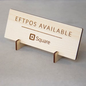 Eftpos Available Display Sign Square Payment Sign Laser | Etsy