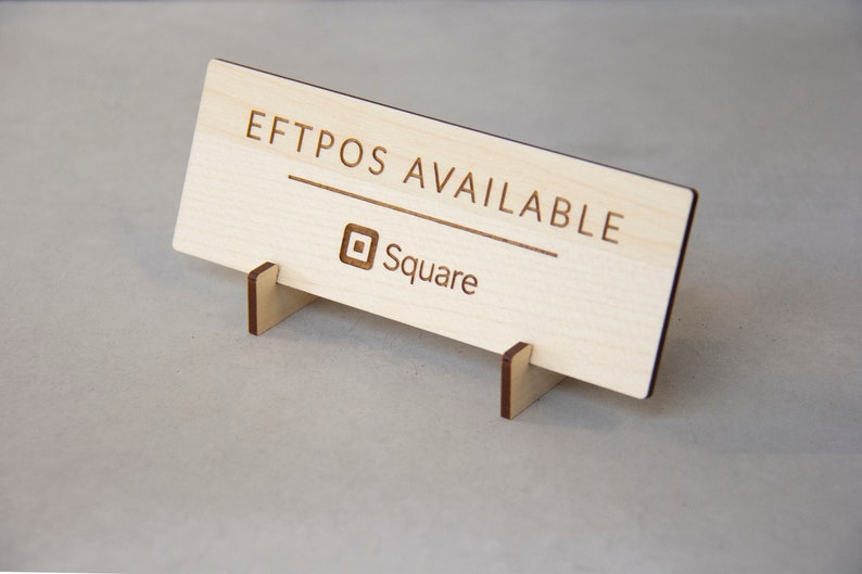 Eftpos Available Display Sign Square Payment Sign Laser | Etsy