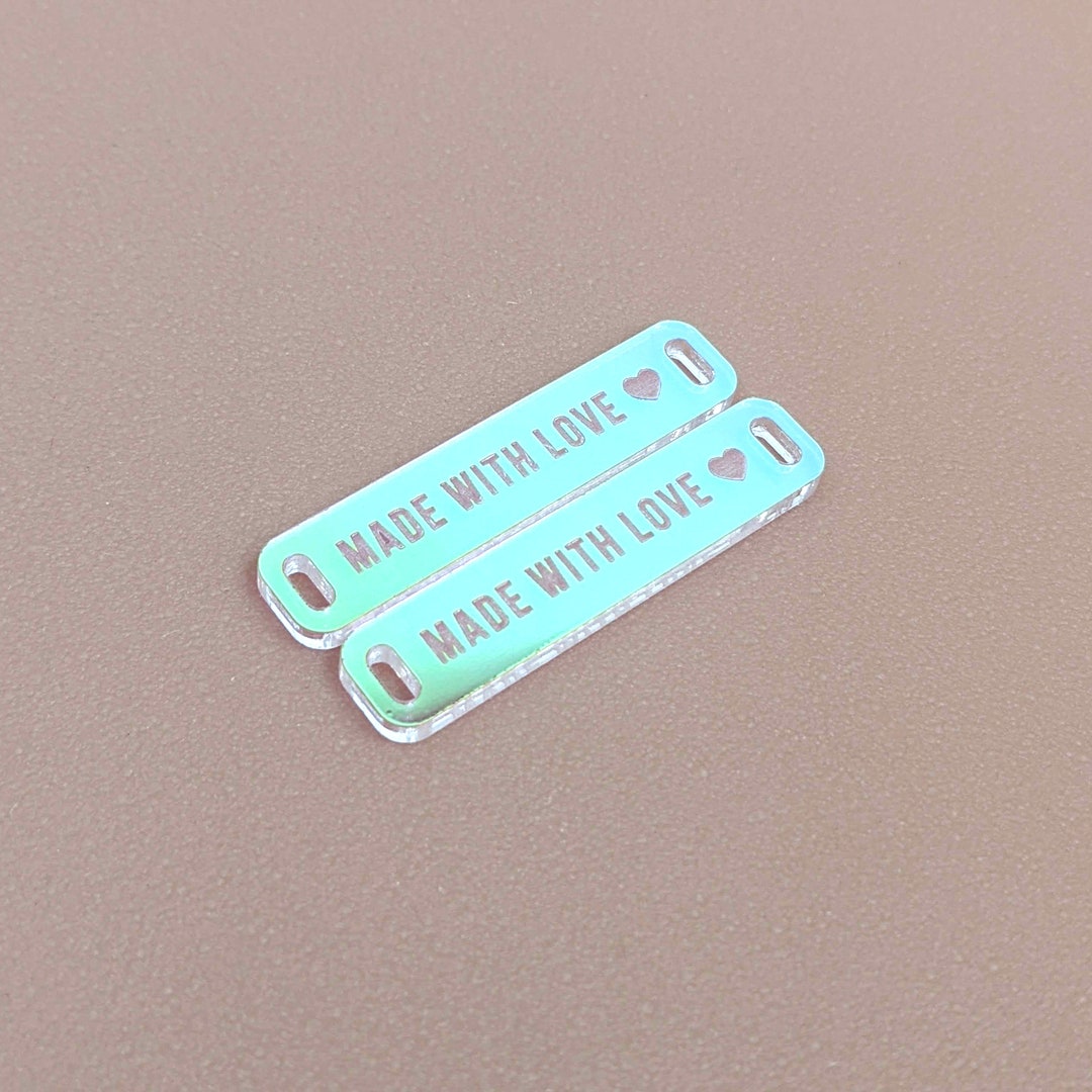 Custom Iridescent Acrylic Laser Cut Tags - Custom Logo Acrylic Tags ...