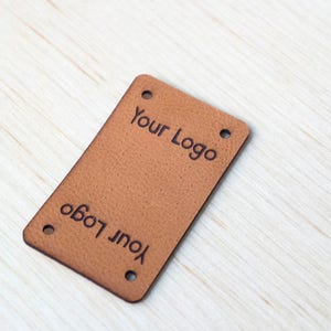 Custom Logo Leather Tags – Laser Cut Sewing Labels - Etsy