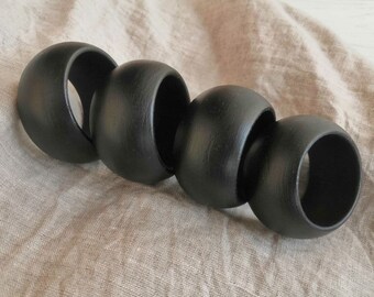 Black Napkin Ring | Etsy