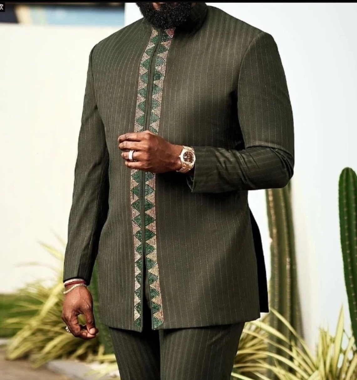 African Mens Traditional Clothing/ Ethnic Mens Wear/ Dashiki 2 Pcs Suit ...