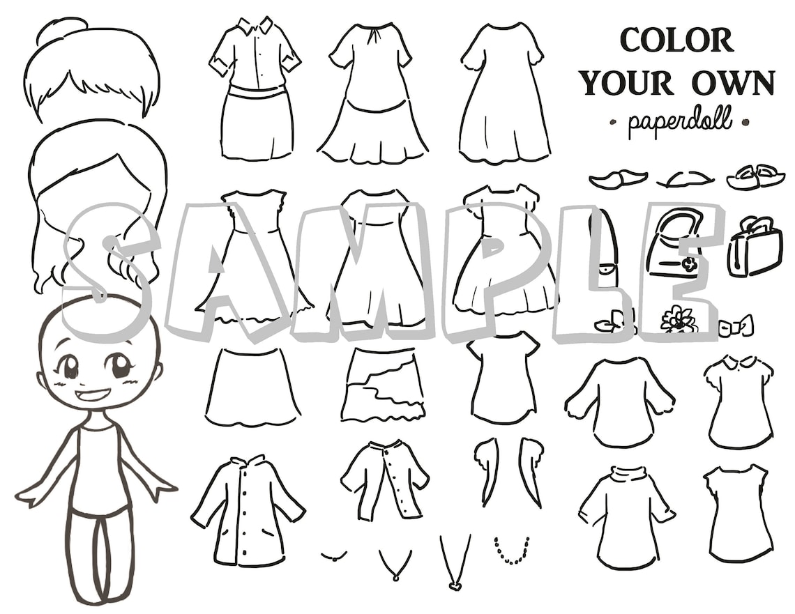 DIGITAL FILE Color Your Own Sunday Best - Etsy