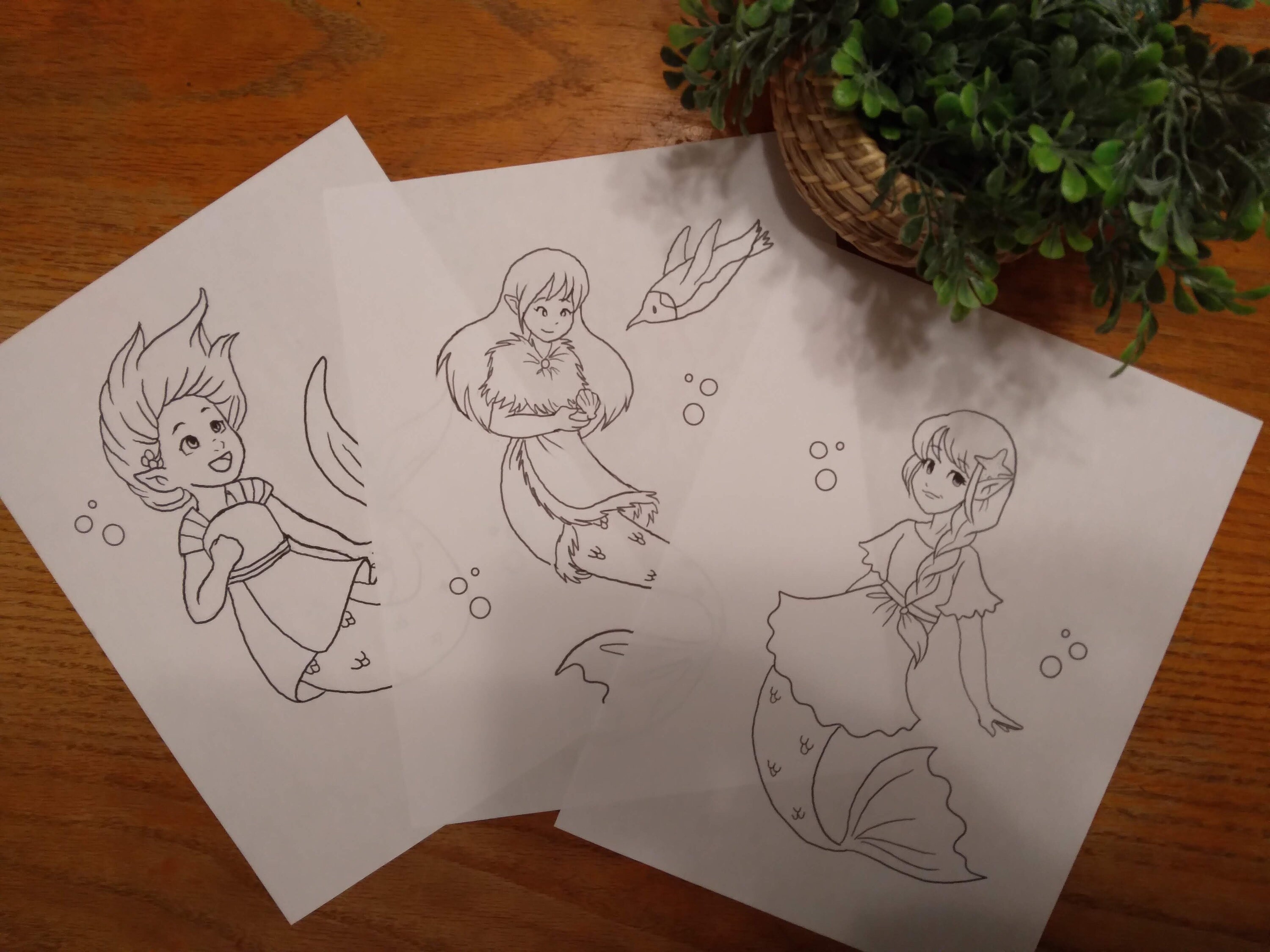Mermaids Printable Coloring Book DIGITAL DOWNLOAD - Etsy