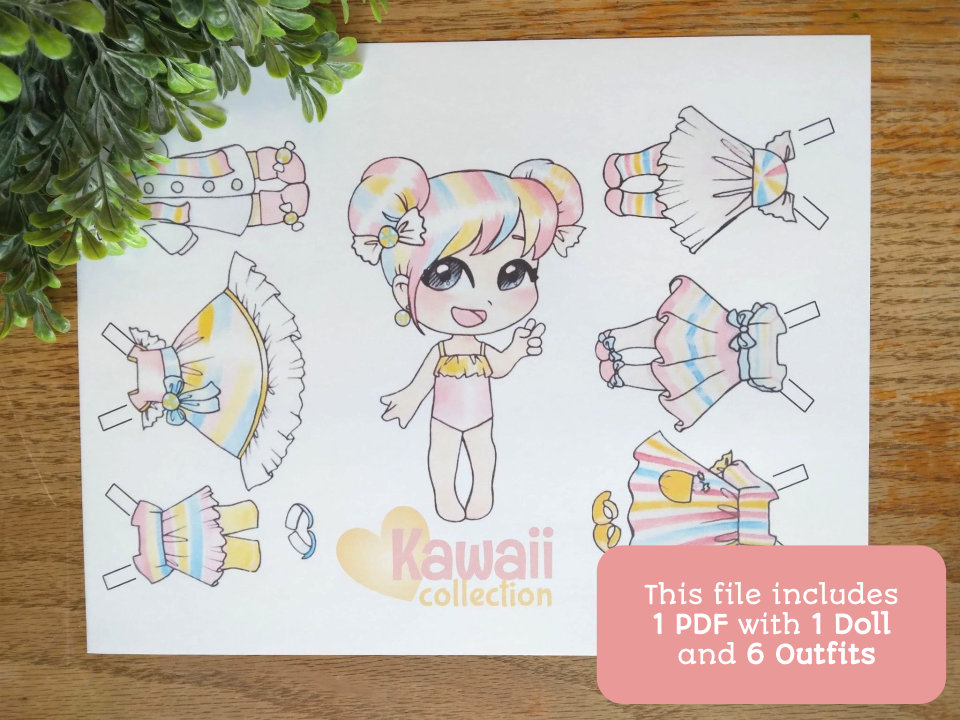 Candy Kawaii Paperdoll - Etsy