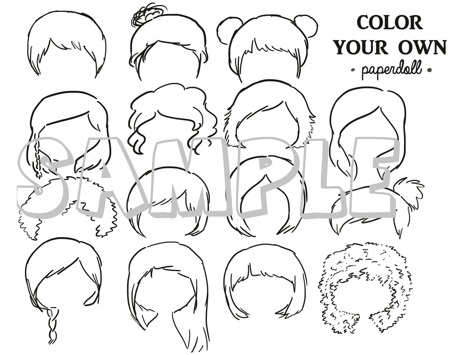 DIGITAL FILE Color Your Own Hair - Etsy