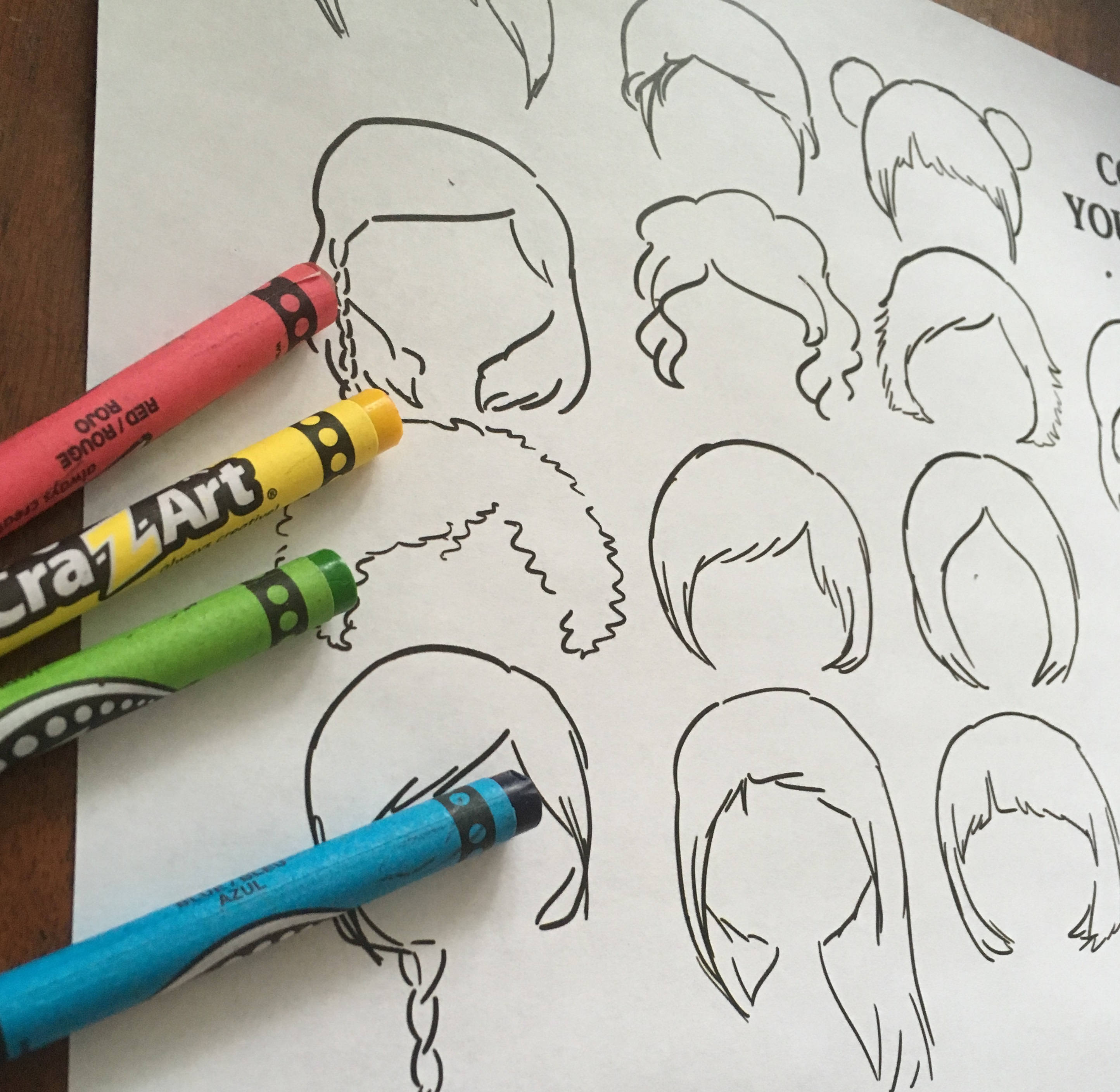 DIGITAL FILE Color Your Own Hair - Etsy