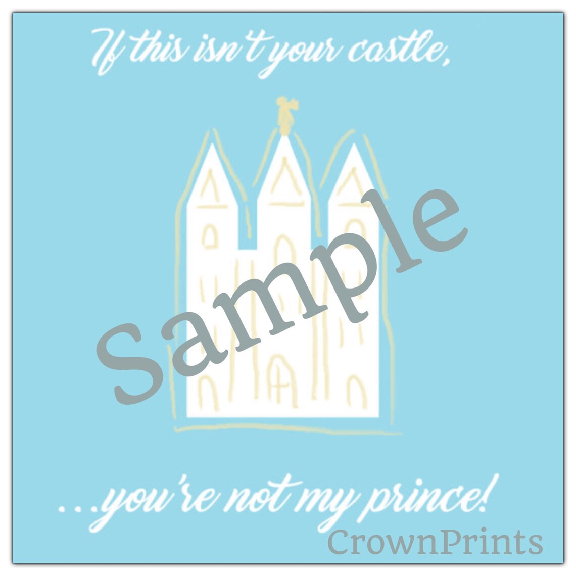 DIGITAL Castle Prince Sign Instant Download Pdf File Temple Lds Yw ...