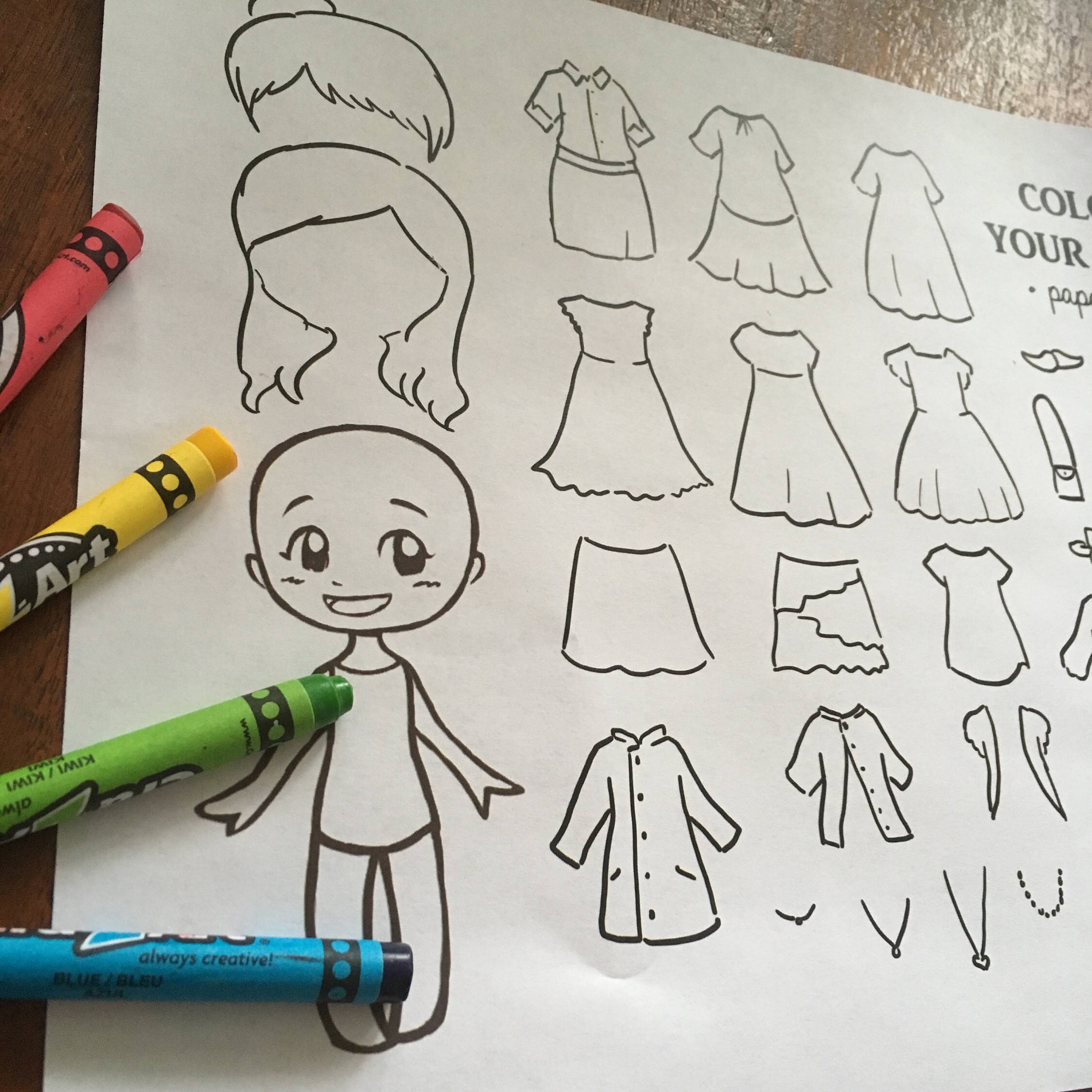 DIGITAL FILE Color Your Own Sunday Best - Etsy