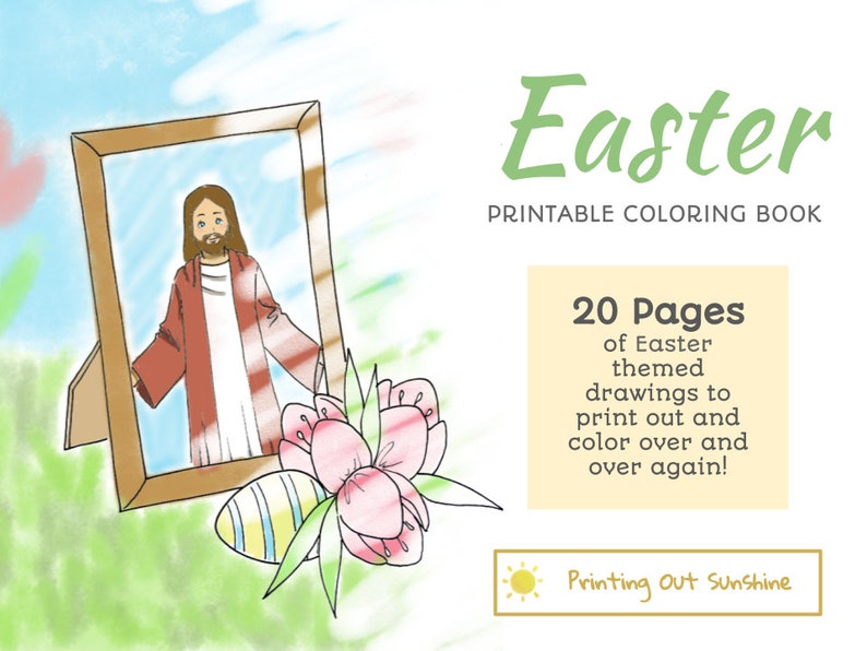 Easter Printable Coloring Book DIGITAL DOWNLOAD - Etsy