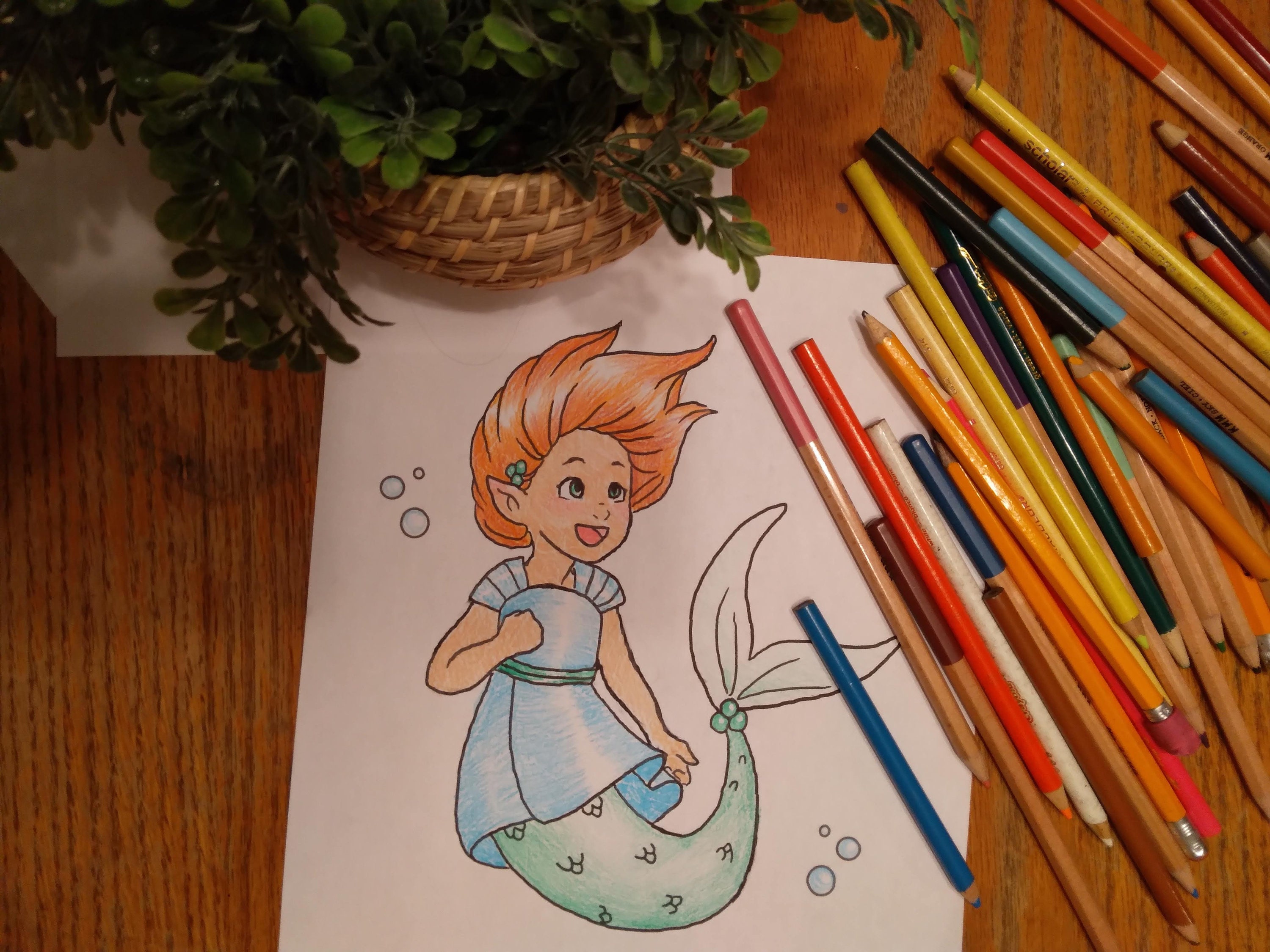 Mermaids Printable Coloring Book DIGITAL DOWNLOAD - Etsy