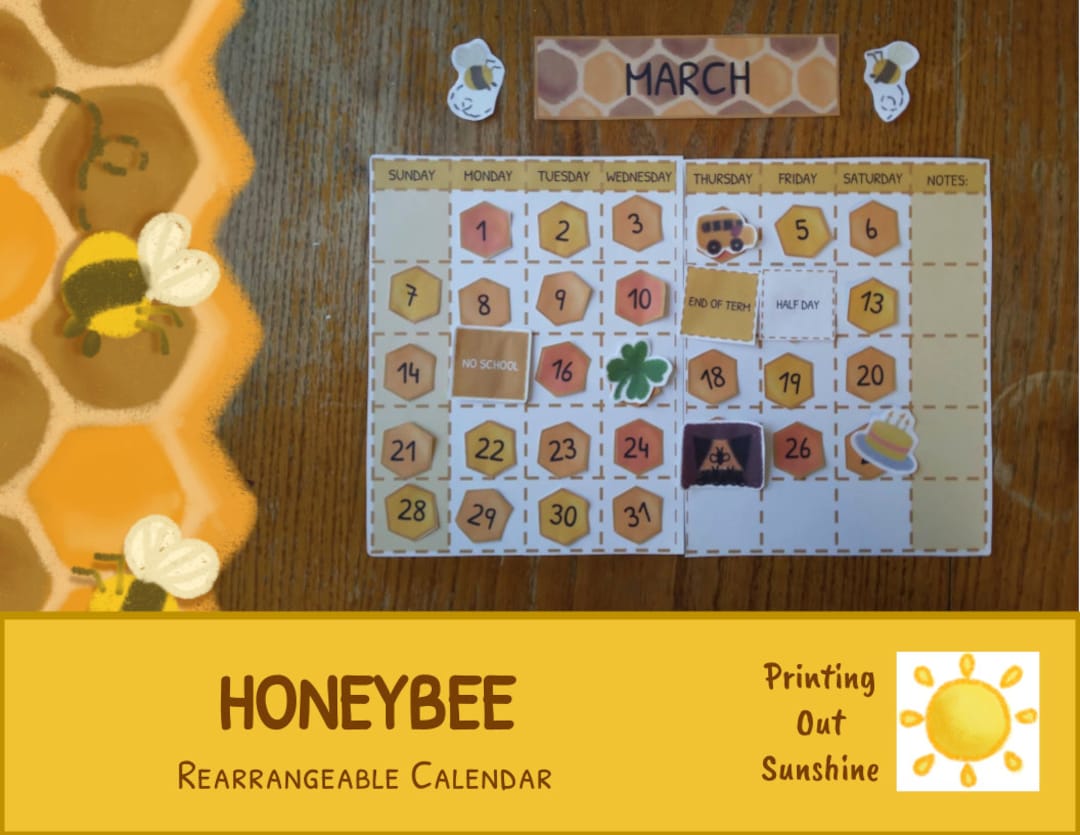 Honeybee Classroom Calendar - Etsy