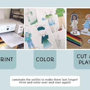 Color Your Own Winter Outfits Pack Sunshine Dolls - Etsy