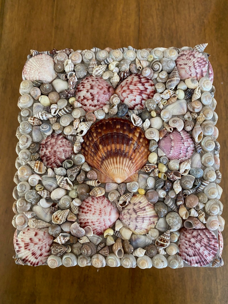 Handmade Shell Tissue Box Cover cube - Etsy
