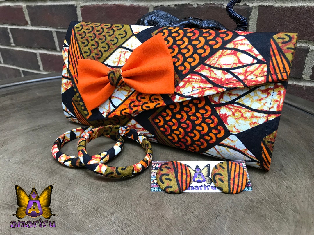 African Purse Set africa Print Bag Africa Clutchankara - Etsy