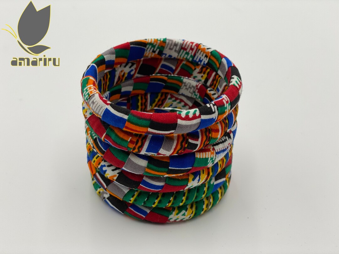 African Prints Bangles, Set of 6, Dashiki Set, African Bracelet, Bangles, Ankara Prints, Her ...