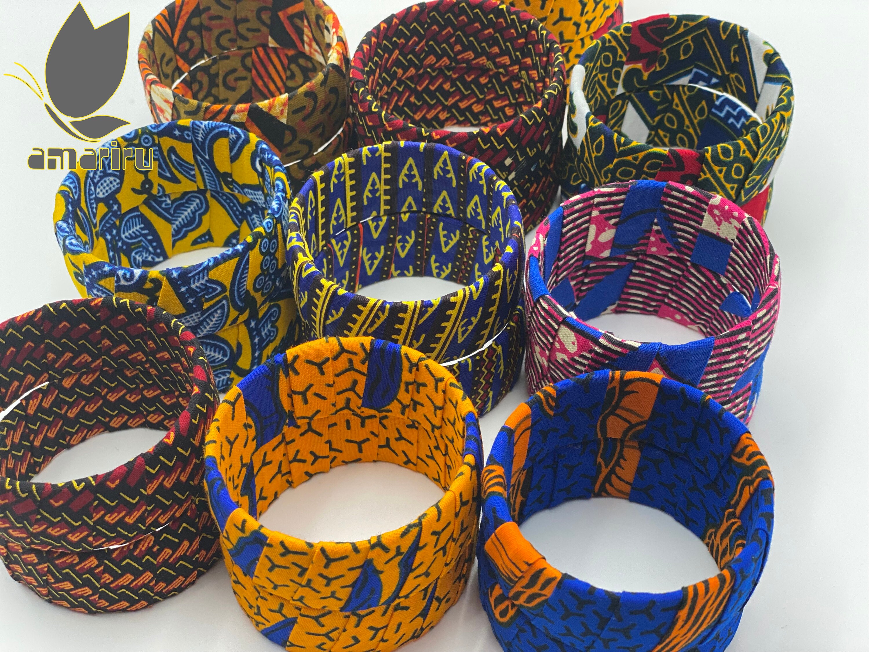 African Prints Bangles Set of 3 Pieces Dashiki Set African - Etsy