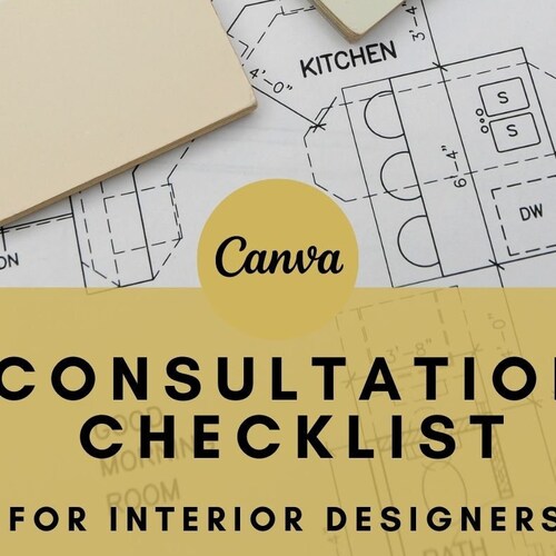 Consultation Checklist for Interior Designer Editable Canva - Etsy