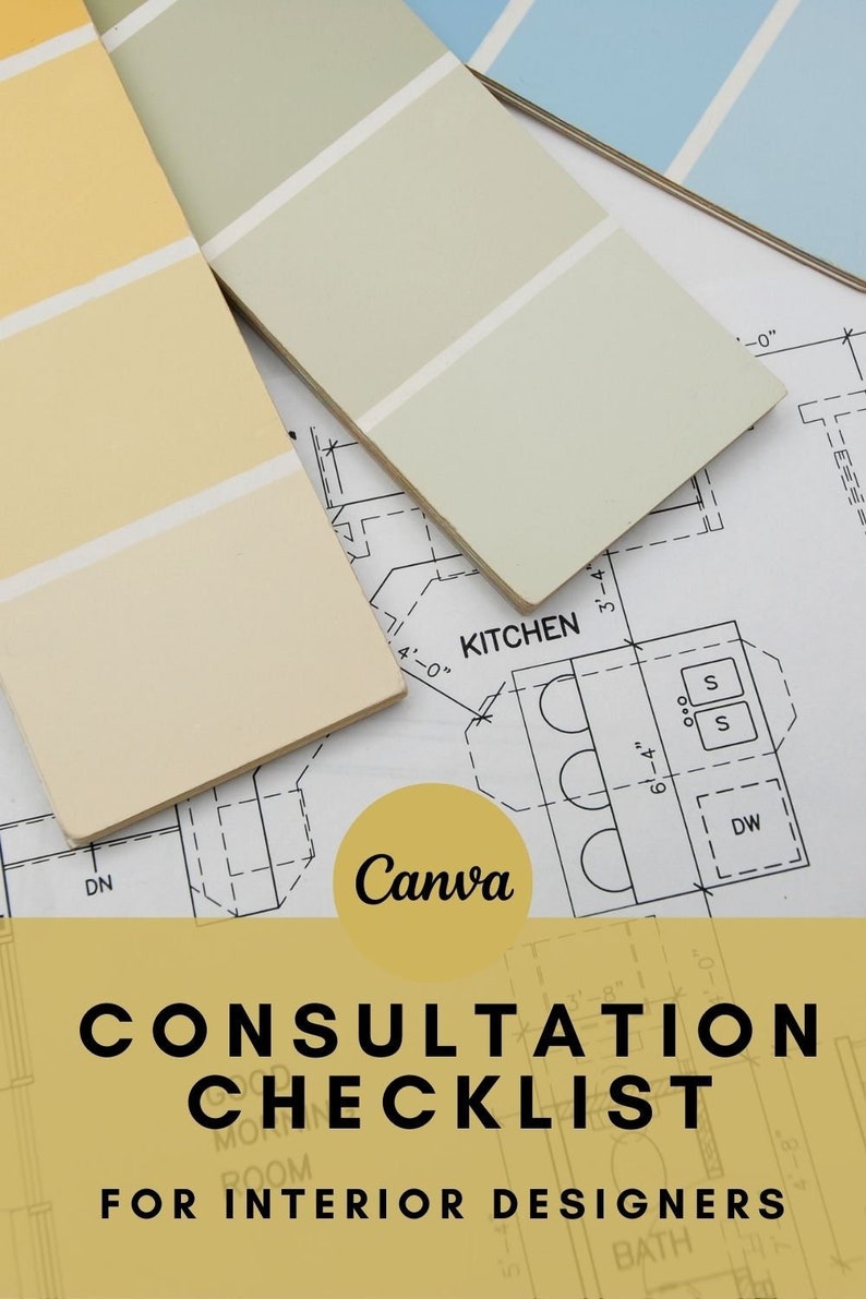 Consultation Checklist for Interior Designer Editable Canva - Etsy