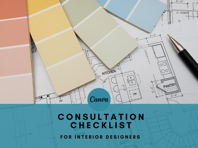 Consultation Checklist for Interior Designer | Customizable Canva ...
