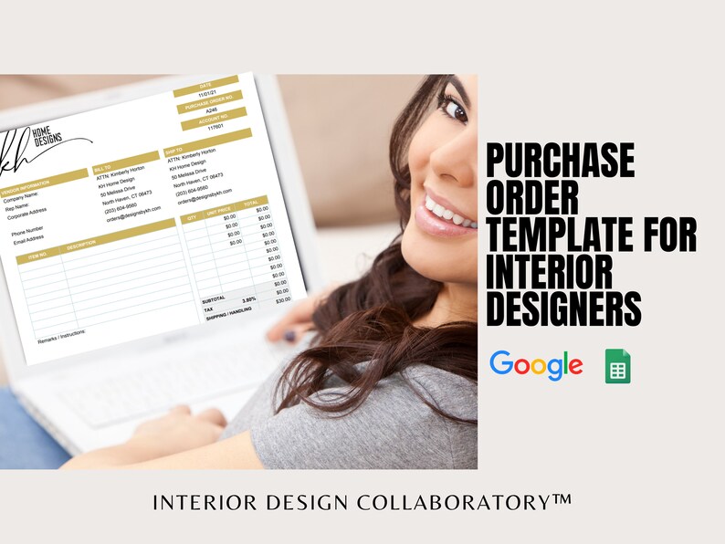 Purchase Order Template | Google Sheets | Interior Design Forms ...