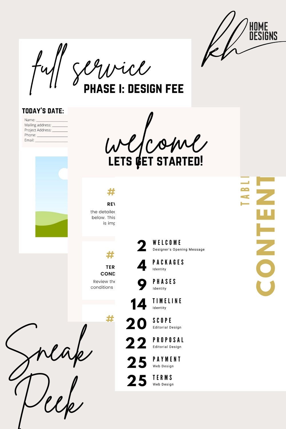 Full Service Interior Design Proposal Interior Decorating Editable ...