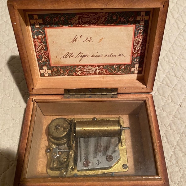 Antique Music Box - Etsy