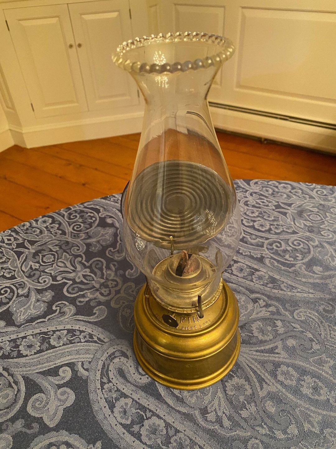 Antique Brass Reflector Oil Lamp - Etsy