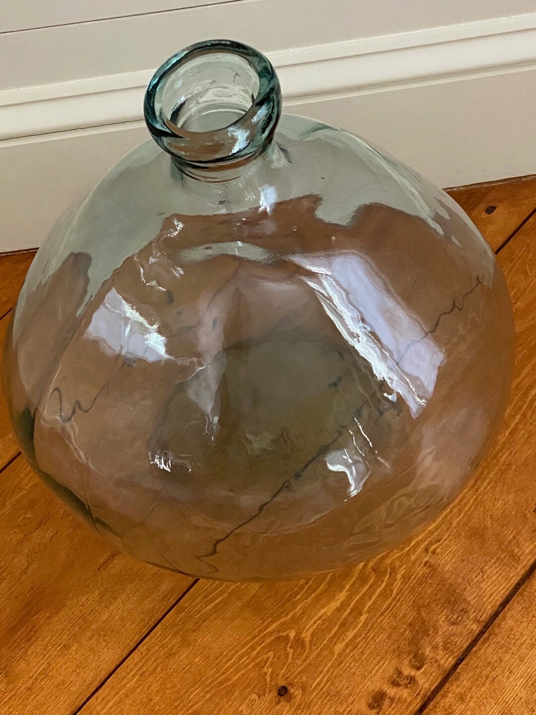 Handblown Glass/large Ball Vase - Etsy