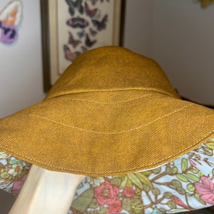 Quilted Reversible Bucket Hat // Cottage Core Handmade Hat - Etsy