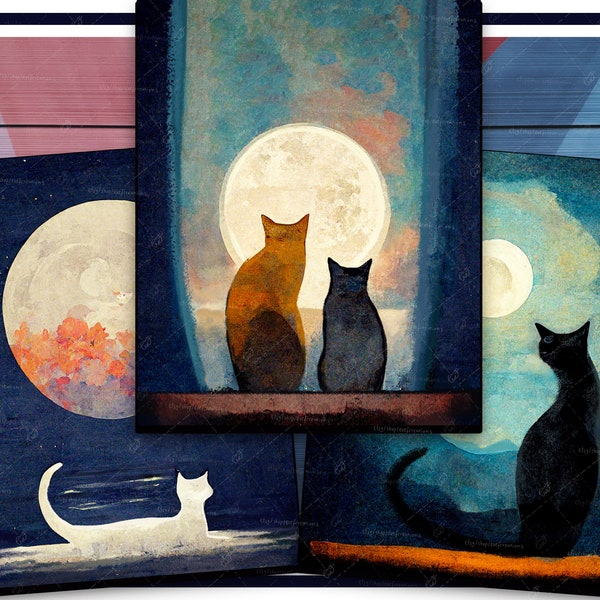 Minimalist Cat Print - Etsy