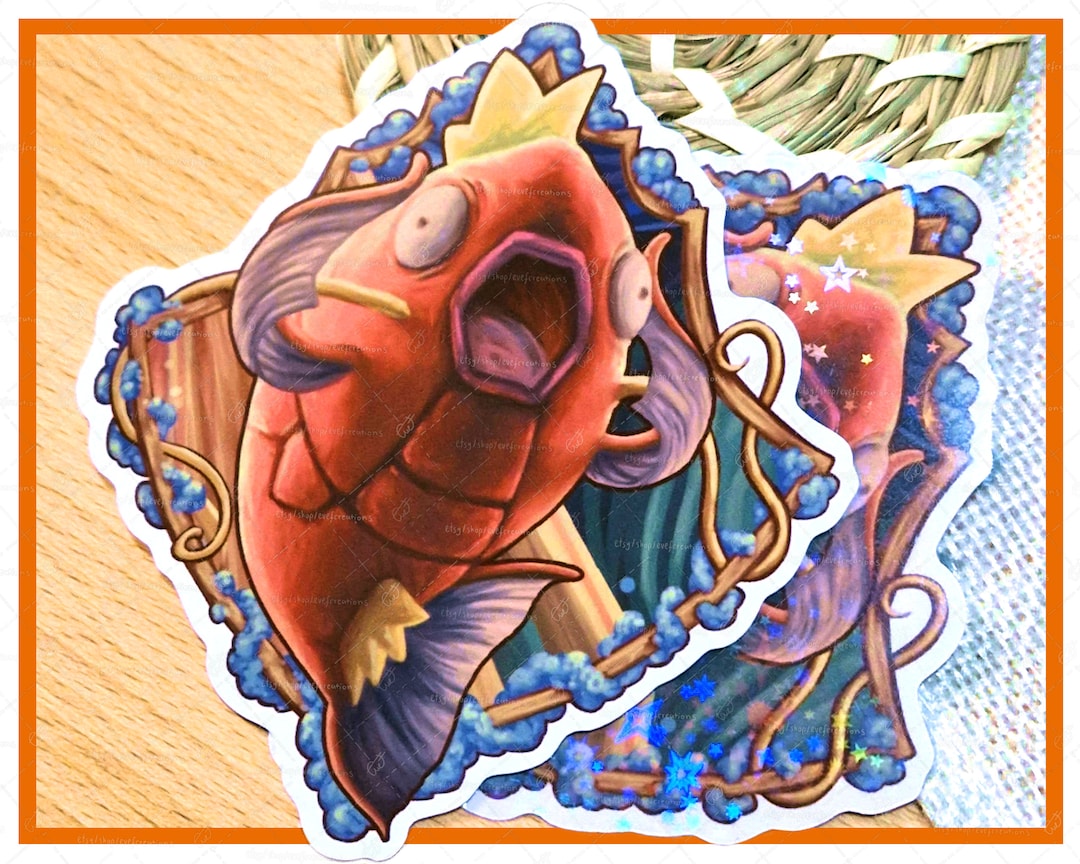 Pokemon Magikarp Sticker Large Vinyl Decal Small Gifts for Pokemon Fans ...