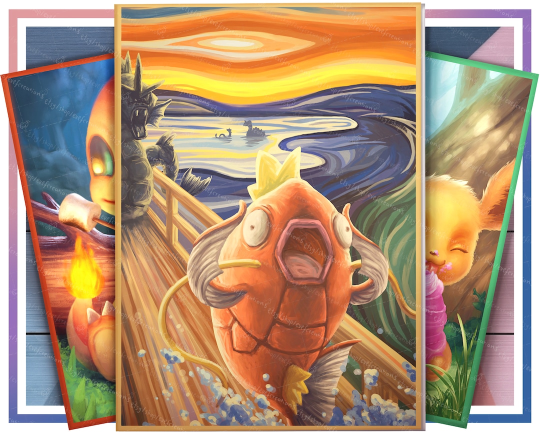 Pokemon Greeting Cards Magikarp, Pikachu, Charmander, Eevee, Squirtle ...