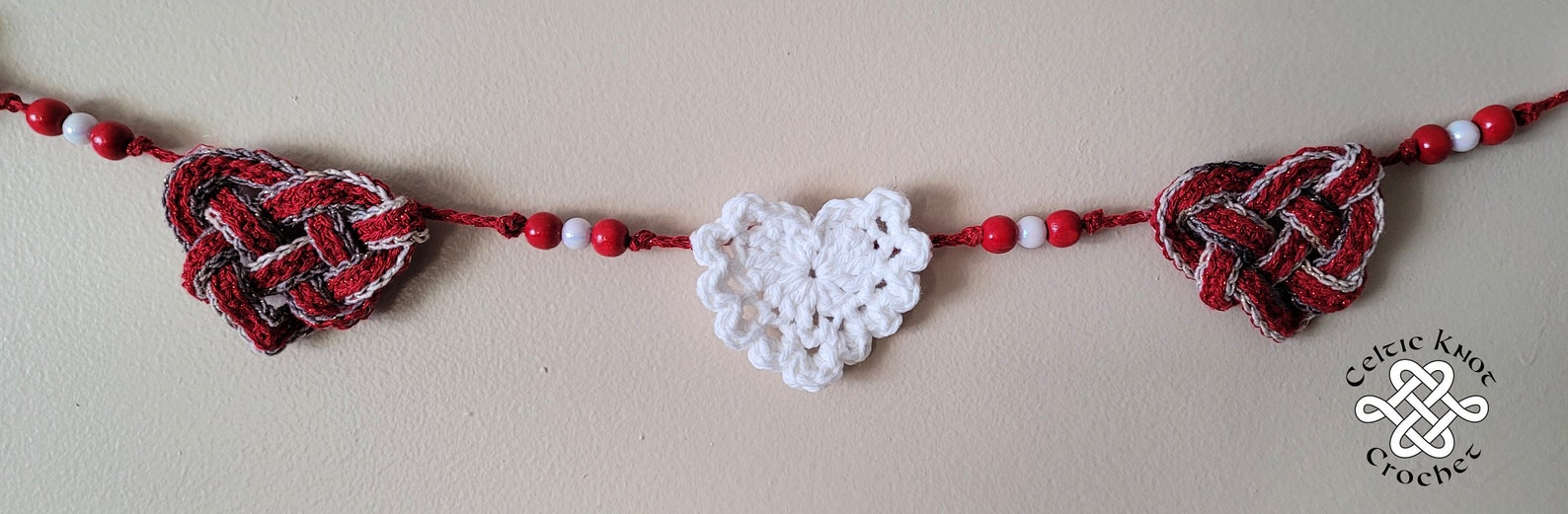 Celtic Garland Heart Garland Crochet Garland - Etsy
